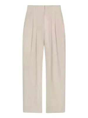 Nanushka Hettie Pleated Barrel-leg Trousers - Neutrals