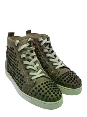 CHRISTIAN LOUBOUTIN Louis Spikes High-top Sneakers - Brown