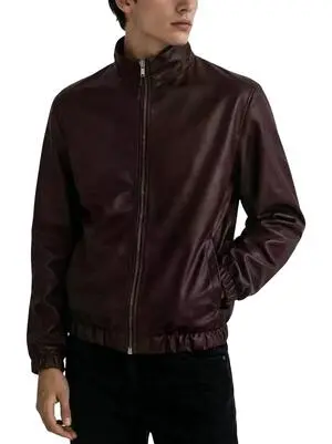 FRANZESE COLLECTION Reversible Leather Jacket - Red