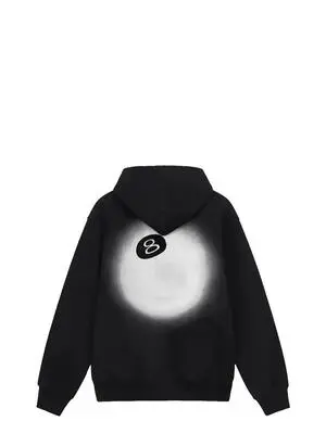 StÜssy 8 Ball Fade Drawstring Hoodie - Black