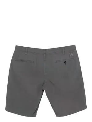 Paul Smith Dark Cotton Shorts With Logo Patch - Grey