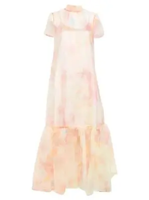 Staud Calluna Floral-print Maxi Dress - Neutrals