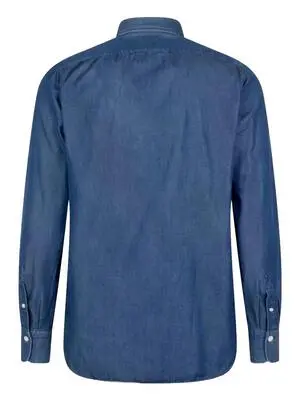 FINAMORE 1925 Spread-collar Shirt - Blue
