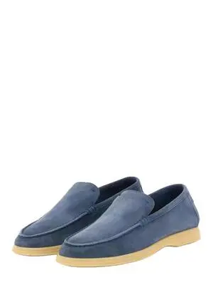 Boggi Milano Aria Suede Loafers - Blue