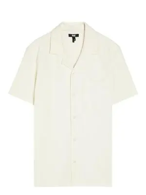 Paige Oliver Ribbed Cotton-blend Shirt - Ecru