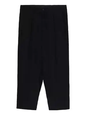 Yohji Yamamoto Pleated Chino Trousers - Black
