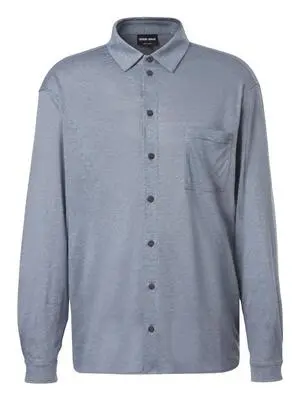 Giorgio Armani Linen Jersey Shirt - Blue