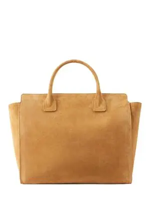 NILI LOTAN Bianca Suede Tote - Brown