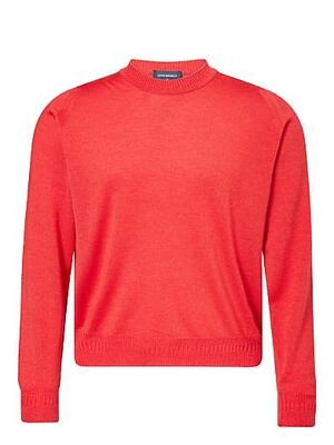 John Smedley Crewneck Jumper - Crimson/cri