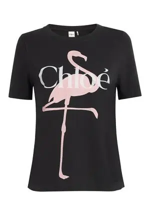 Chloé Cotton Logo T-shirt - Black