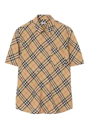 Burberry Linen Check Shirt - Beige