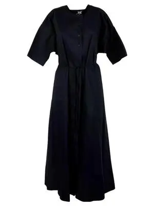 Aspesi Belted Button-front Maxi Dress - Blue