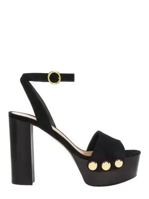 GIANVITO ROSSI Ardéa Studded Platform Sandals - Black