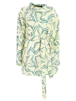 Proenza Schouler Leaf-print Mini Dress - Neutrals