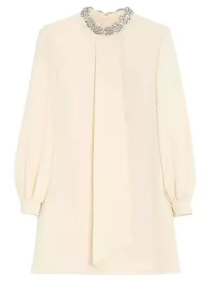 Valentino Garavani Cady Couture Embroidered Dress - Neutrals