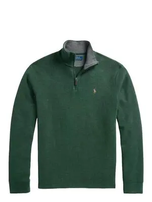 Polo Ralph Lauren Knitted Quarter-zip Sweater - Green