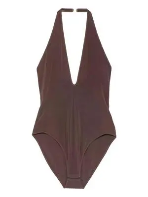 Zimmermann Luna Halterneck Bodysuit - Brown