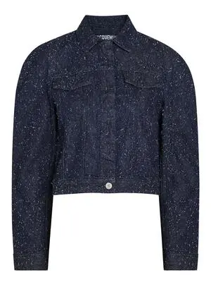 Jacquemus La Veste De Nimes Ovalo Denim Jacket - Navy