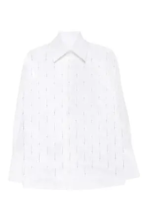 ARMARIUM Malik Crystal Embellished Long-sleeve Shirt - White