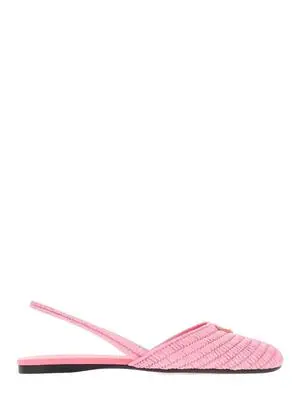 Prada Crochet Slingback Ballerinas - Pink