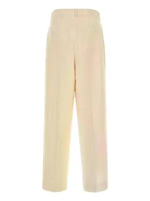 BODE Cream Belted Wide-leg Trousers - Neutrals
