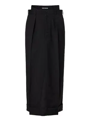 Junya Watanabe Pleated Midi Skirt - Black