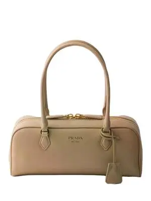 Prada Medium Leather Top-handle Bag - Neutrals