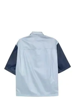 CROQUIS Flap Pocket Striped Shirt - Blue