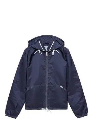 Prada Lightweight Re-nylon Blouson Jacket With Hood - Blue