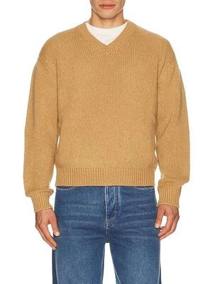 Bottega Veneta Cashmere V-neck Sweater - Camel