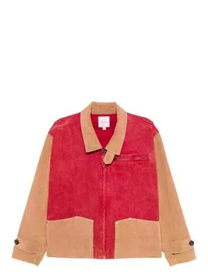 FOUND Panelled Corduroy Jacket - Red