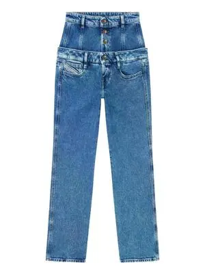 DIESEL® D-fynora Double-layer Jeans - Blue