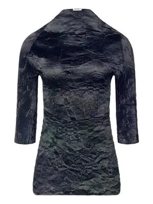 FFORME Dahlia Crinkled Plissé Blouse - Black