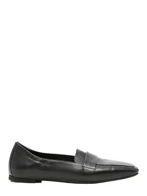 SERGIO MORETTI FIRENZE Square-toe Leather Loafers - Black