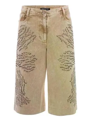 Patrizia Pepe Embellished Bermuda Shorts - Neutrals