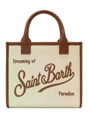 MC2 SAINT BARTH Logo-embroidered Tote Bag - Neutrals