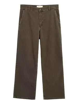 JEANERICA Chevron Pattern Trousers - Brown
