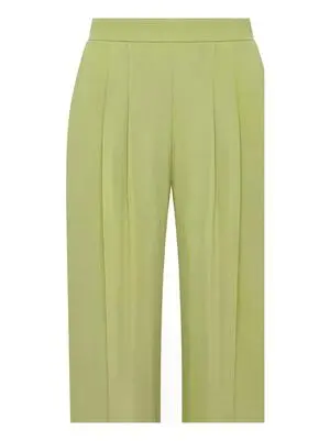 Malìparmi Pleated Crêpe Trousers - Green