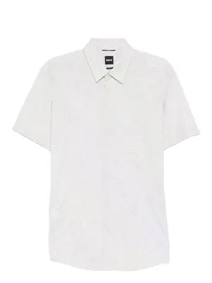 BOSS All-over Print Short-sleeve Shirt - Neutrals