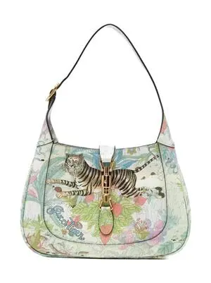 Gucci Gucci Jackie 1961 Shoulder Bag With Tiger Print Neutrals