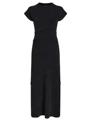 Proenza Schouler Hilma Tiered Jersey Midi Dress - Black