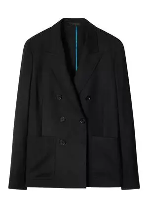 Paul Smith Double-breasted Wool Blazer - Black