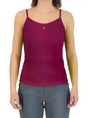 KARPOS Ribbed Texture Strappy Camisole Top - Red