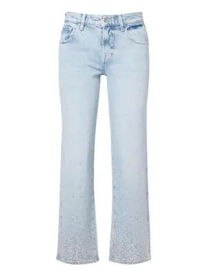 7 FOR ALL MANKIND 7 For All Mankind Calie Embellished Straight Jeans