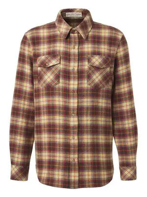 GOD'S TRUE CASHMERE Plaid Cashmere Shirt With Sunstone - Multicoloured