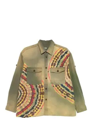 KHOKI Printed Pocket Shirt - Green
