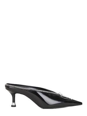 Alexander Wang Akila Zip Closed Toe Mule - Black