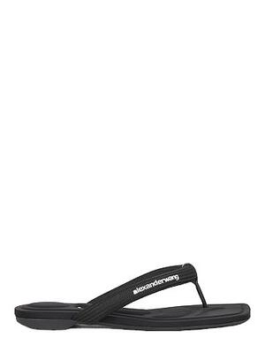 Alexander Wang Jenna Tubular Flat Thong Sandal - Black
