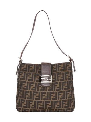 Fendi Zucca Monogram Shoulder Bag - Brown