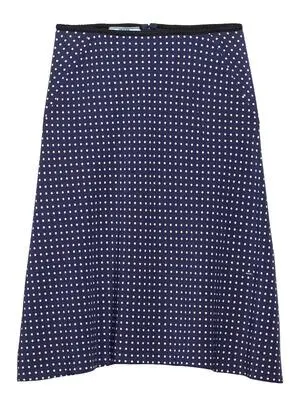 Prada Polka-dot Marocain Midi Skirt - Blue/white